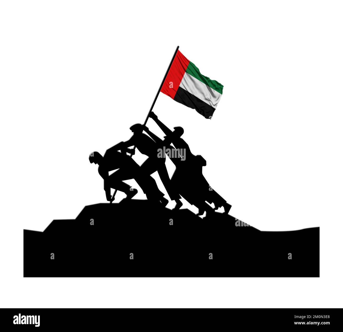 UAE National flag hoisted by courageous people on National freedom day ...