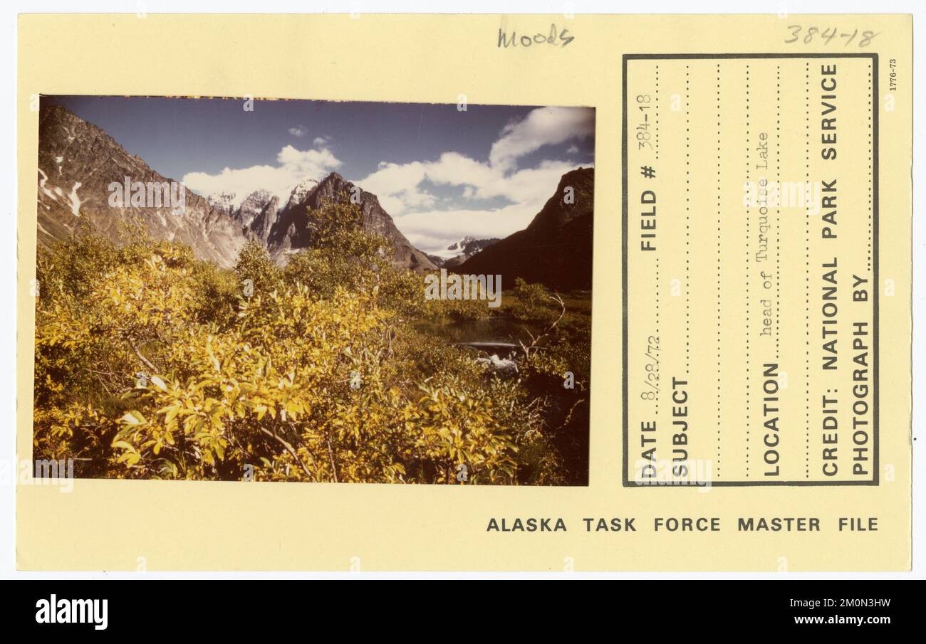 Head of Turquoise Lake. Alaska Task Force Photographs Stock Photo - Alamy