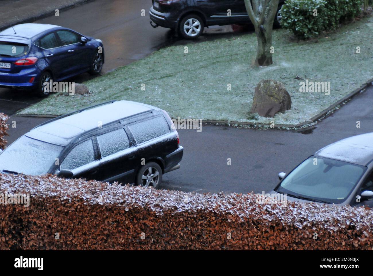 Kastrup/Copenhagen /Denmmark/07 December 2022/Snow fall in Kastrup ...