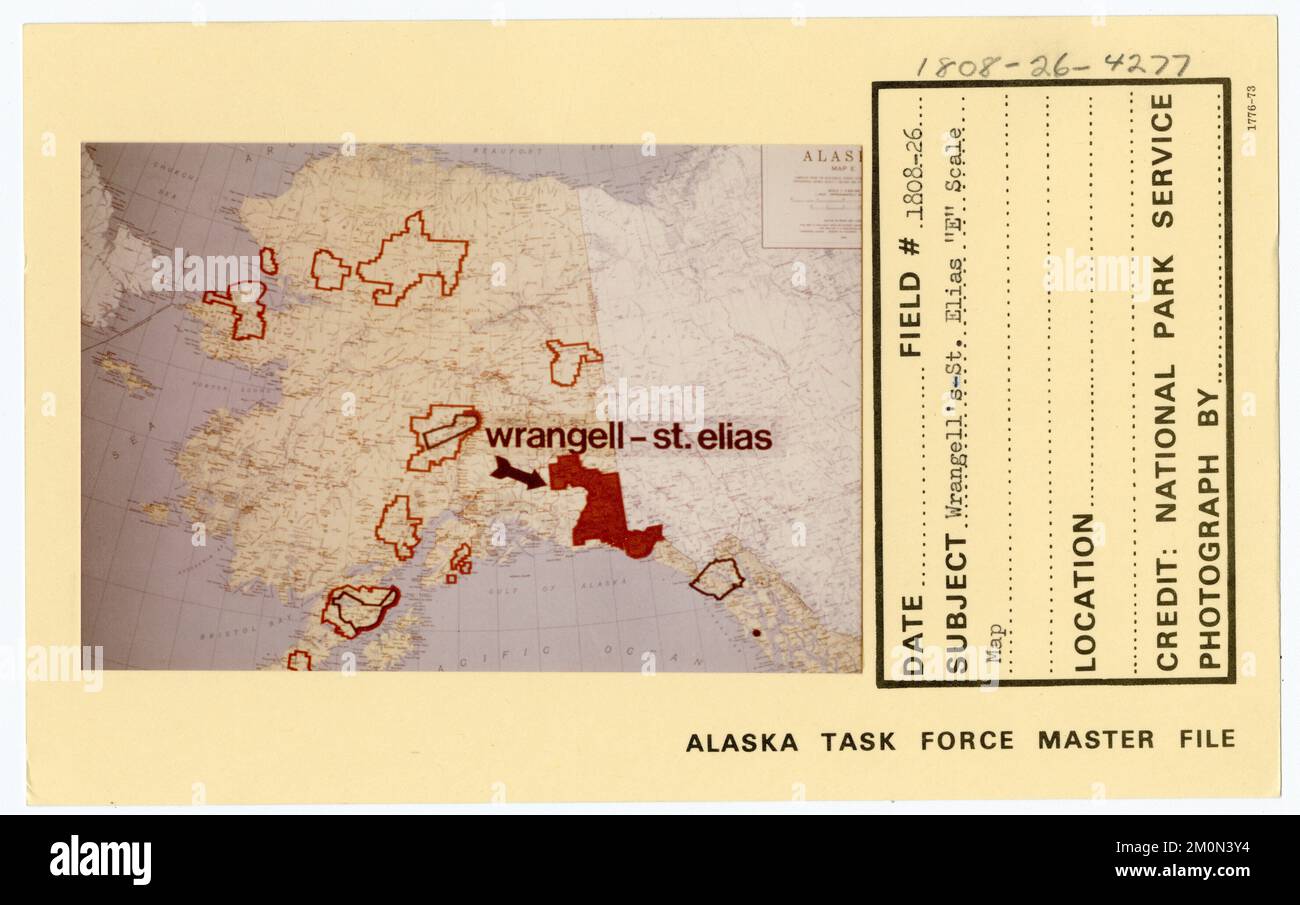 Wrangell-Saint Elias "E" scale map. Alaska Task Force Photographs Stock ...
