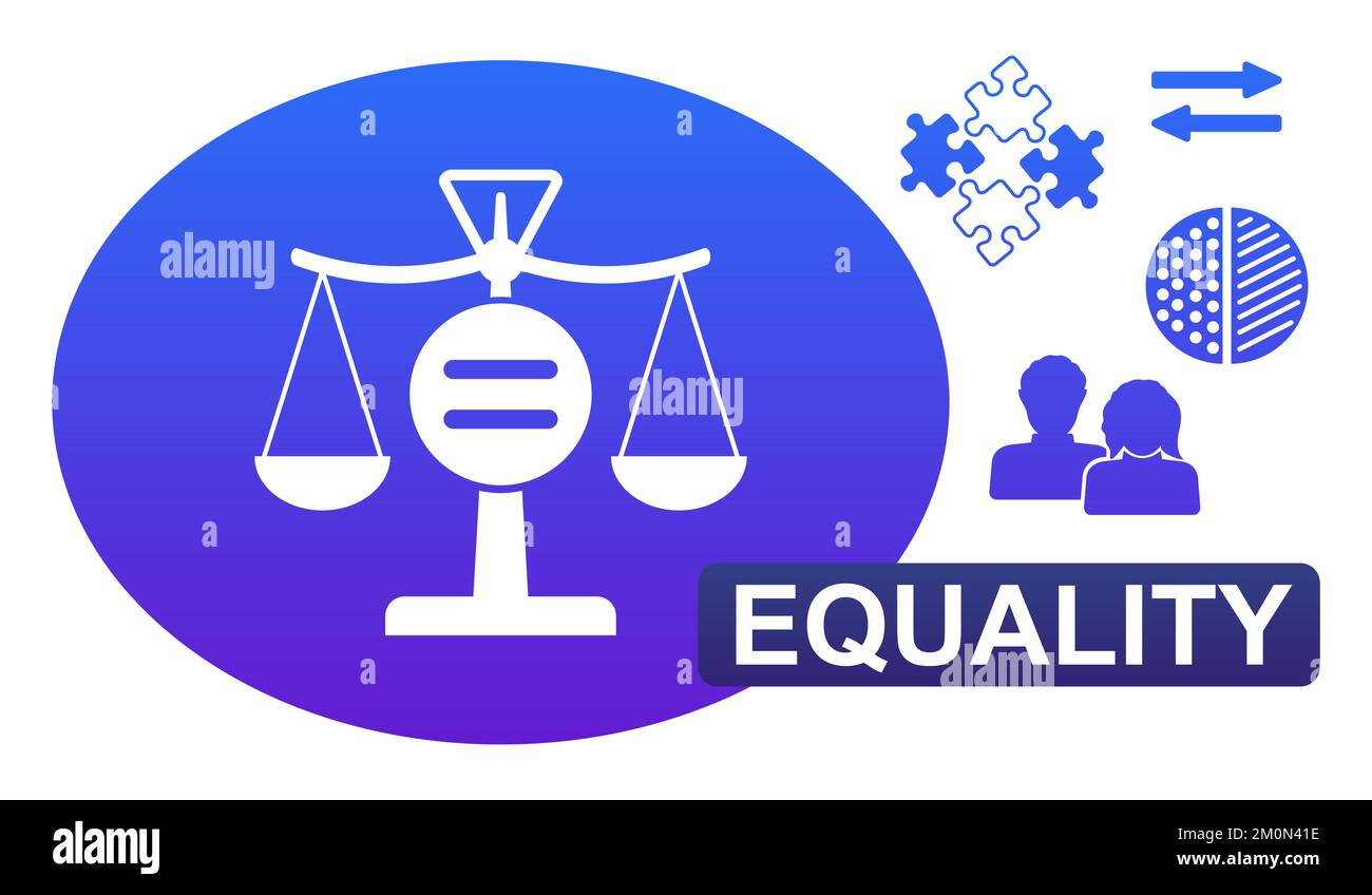 Illustration of an equality concept Stock Photo - Alamy