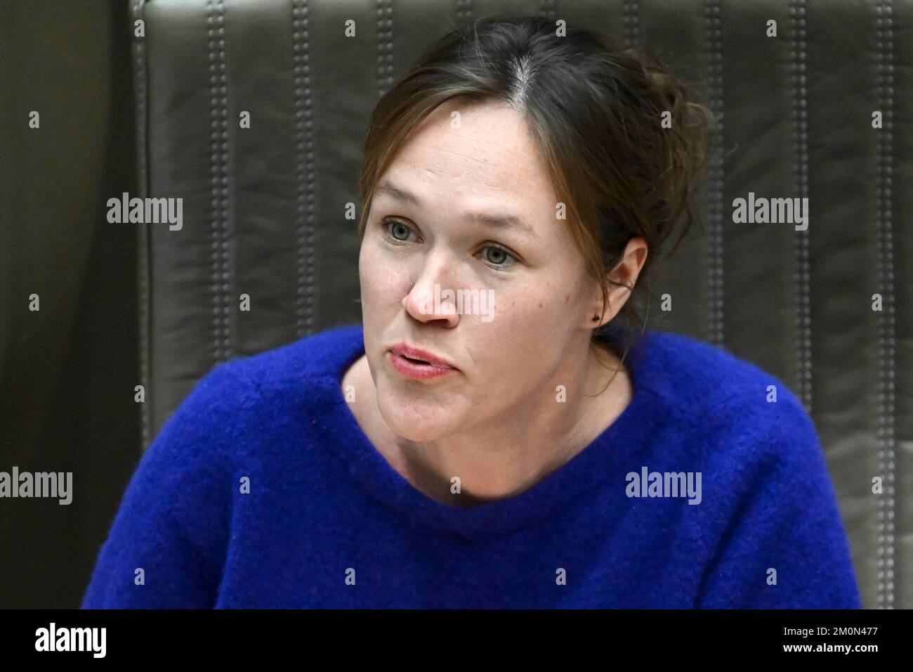Vooruit's Hannelore Goeman pictured during a plenary session of the ...