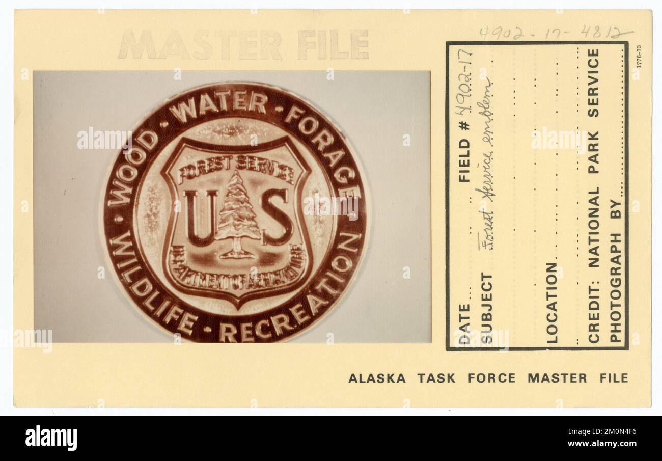 Forest Service emblem. Alaska Task Force Photographs Stock Photo - Alamy