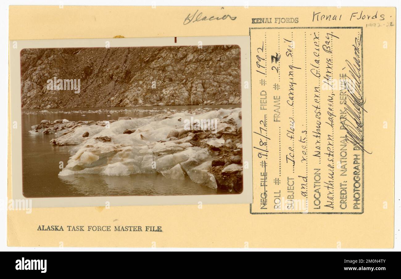 Ice floe carrying soil and rocks. Alaska Task Force Photographs Stock ...