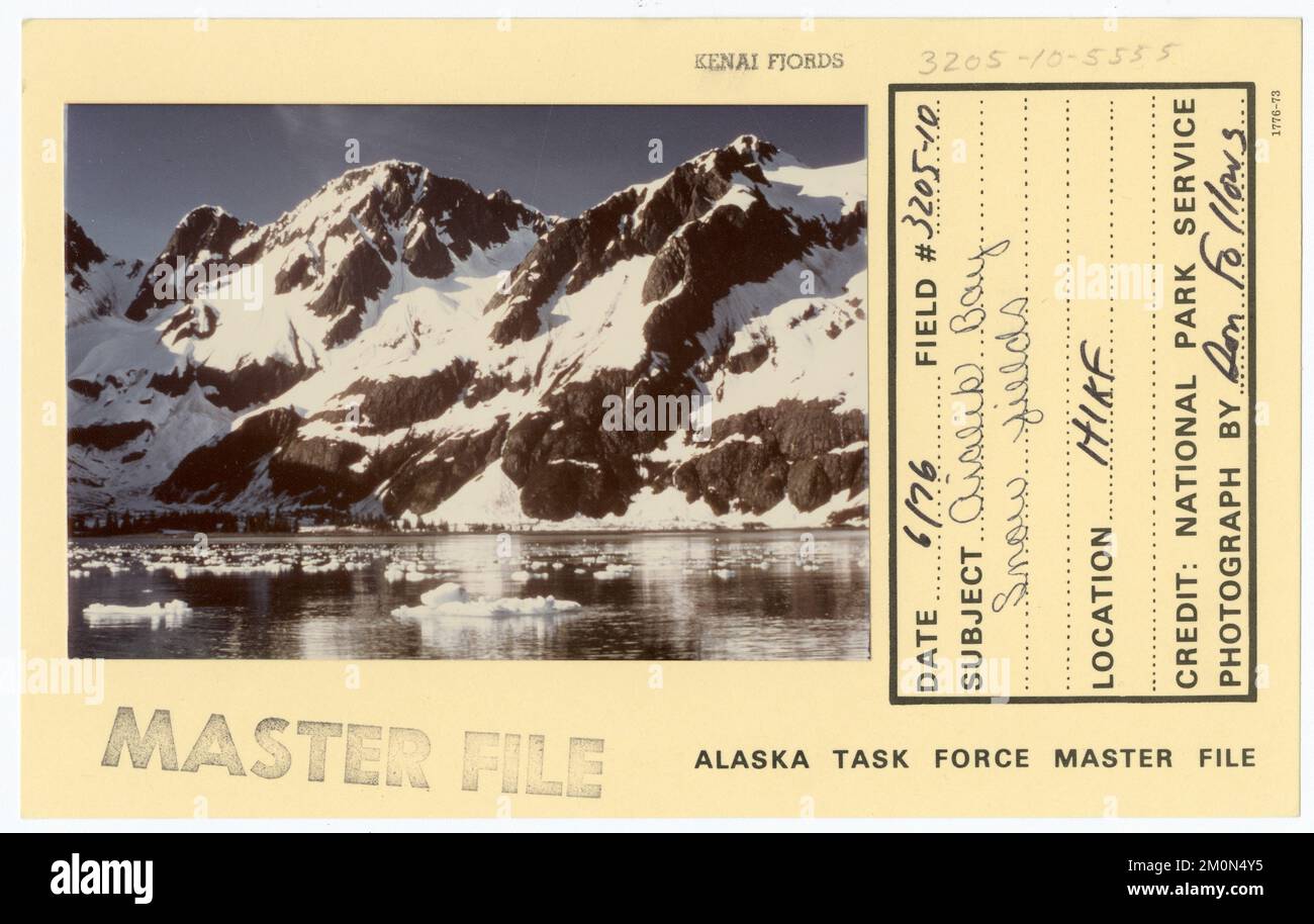 Aialik Bay snow fields. Alaska Task Force Photographs Stock Photo - Alamy