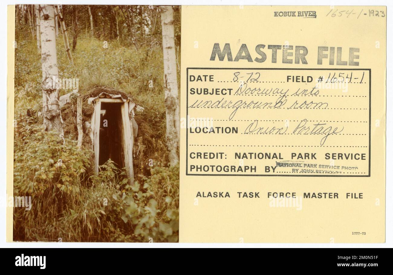 Doorway into underground room. Alaska Task Force Photographs Stock ...