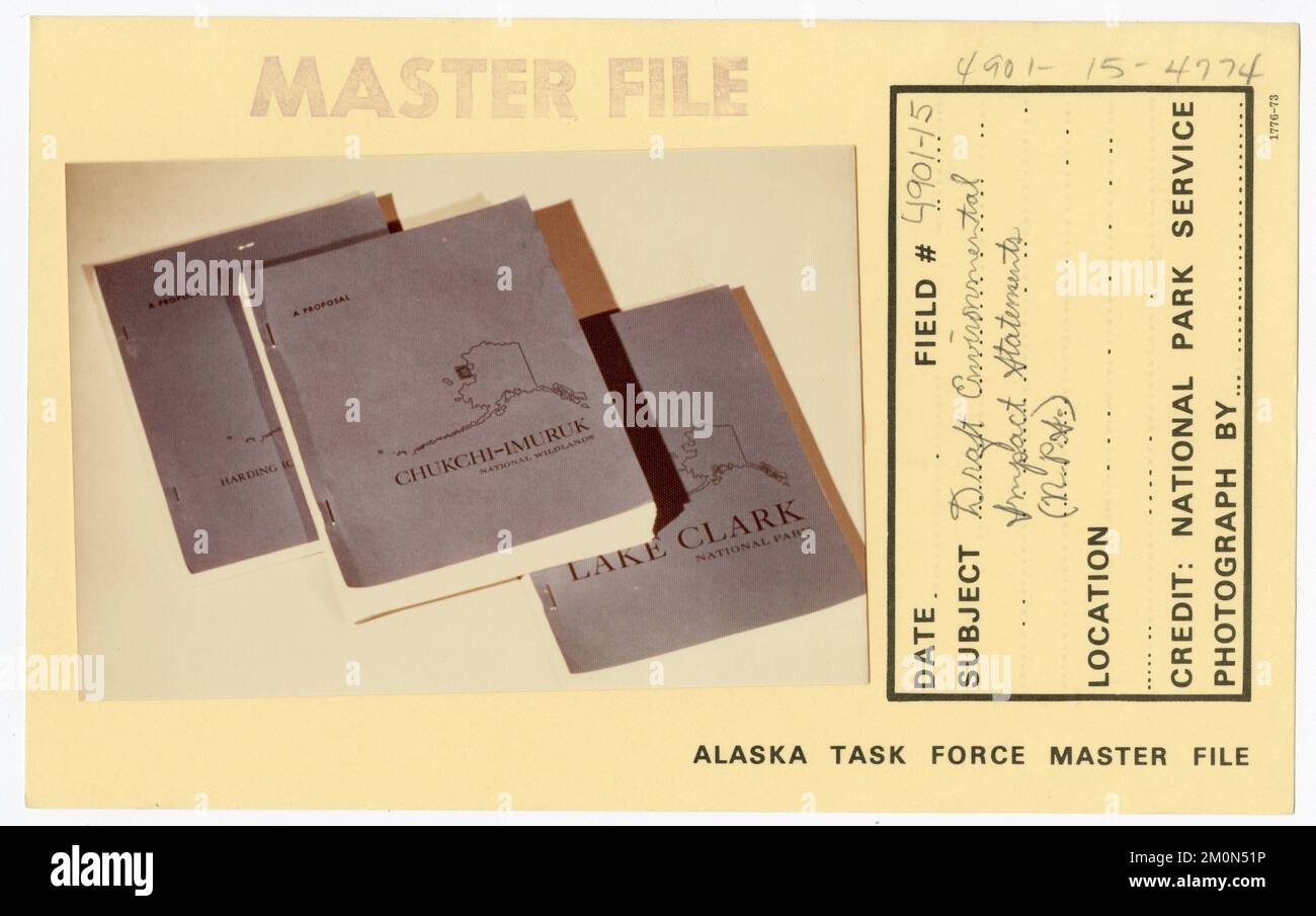 Draft Environmental Impact Statements. Alaska Task Force Photographs ...