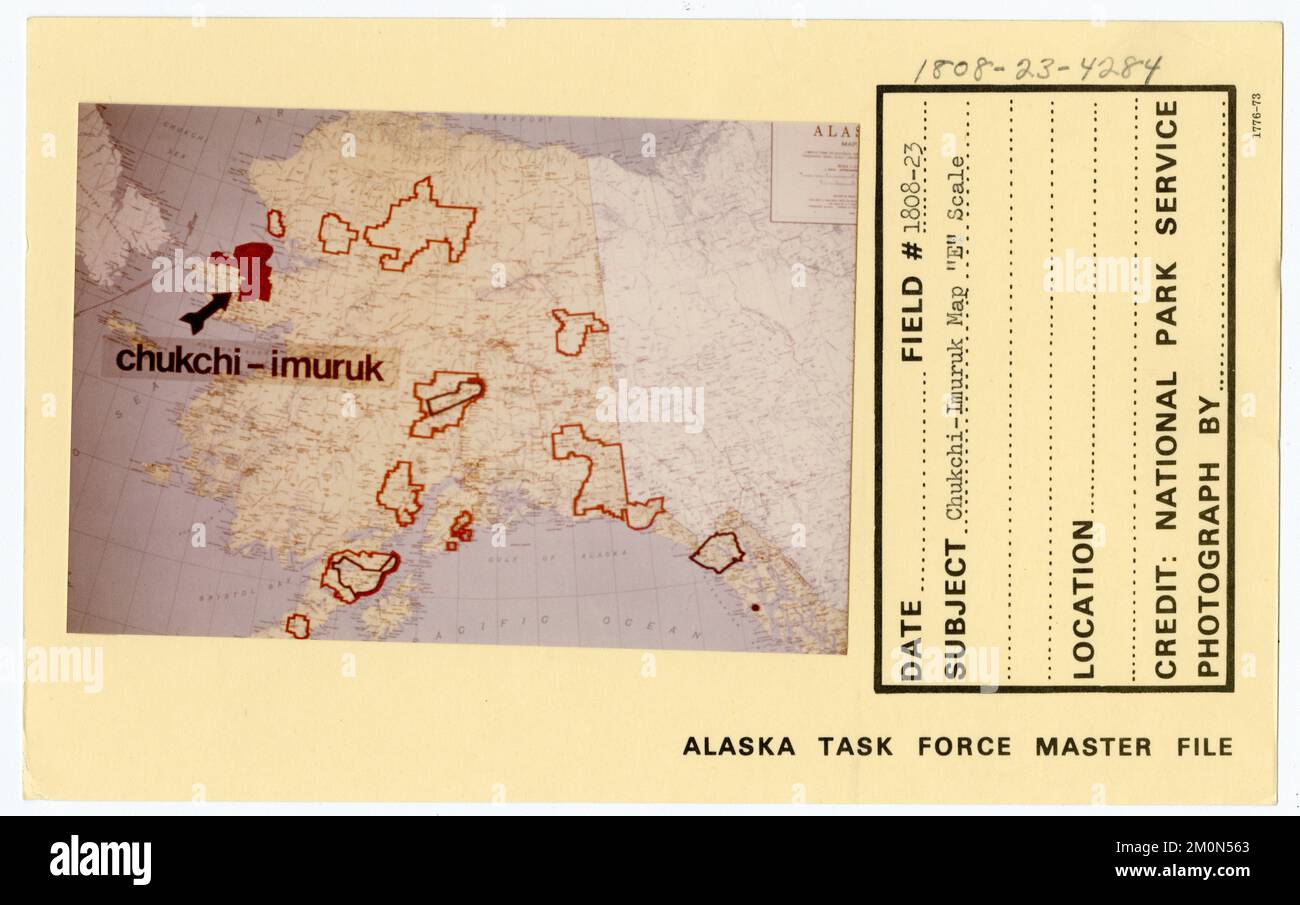 Chukchi-Imuruk Map "E" scale. Alaska Task Force Photographs Stock Photo ...