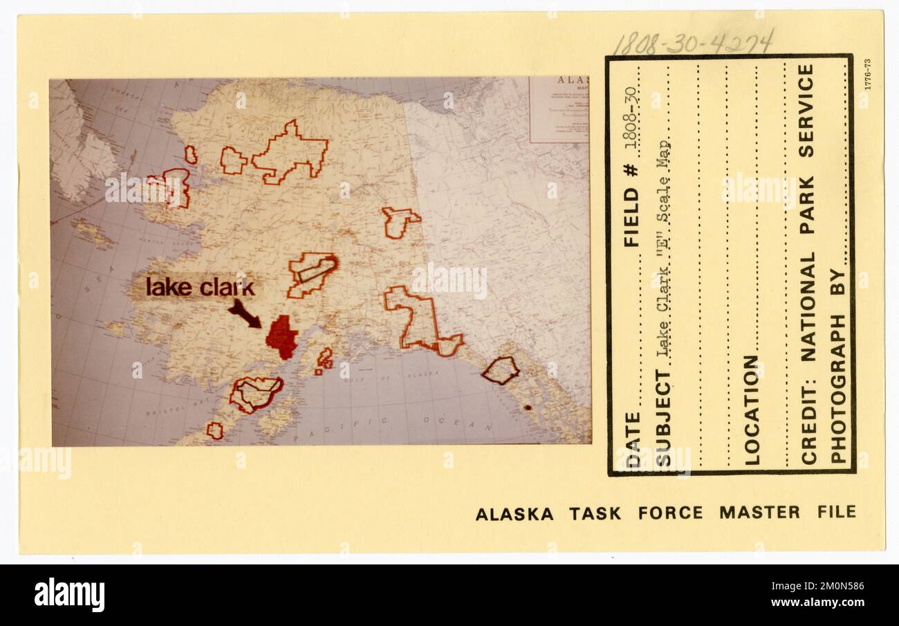 Lake Clark "E" scale map. Alaska Task Force Photographs Stock Photo - Alamy