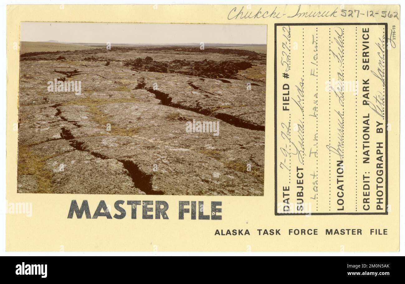 Lava Beds Lost Jim Lava Flow. Alaska Task Force Photographs Stock Photo ...