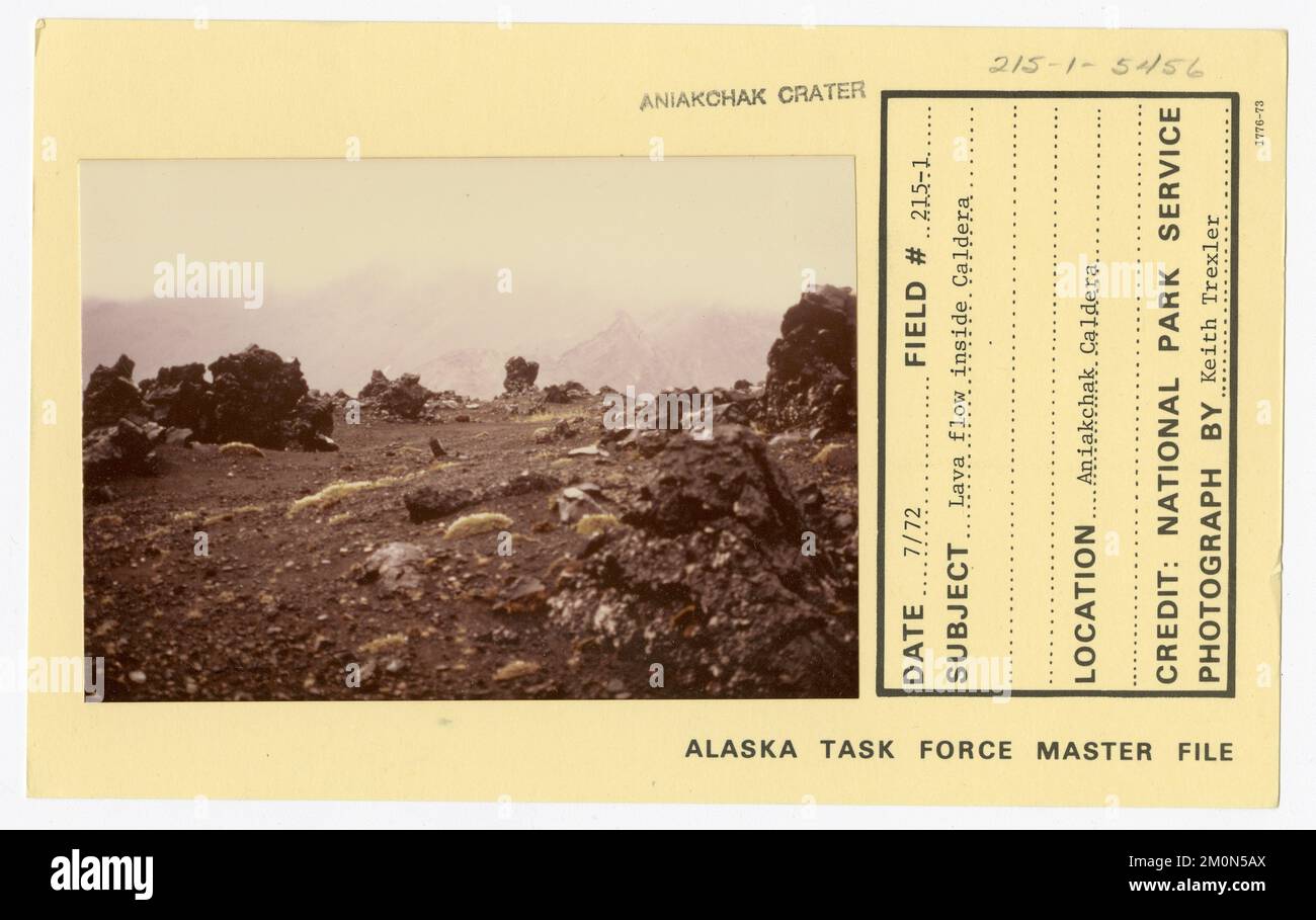 Lava flow inside caldera. Alaska Task Force Photographs Stock Photo - Alamy