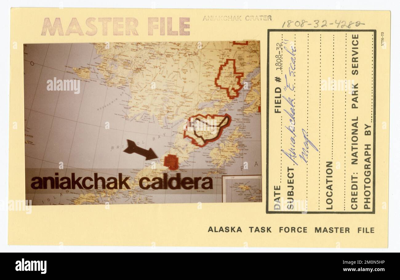 Aniakchak "E" scale map. Alaska Task Force Photographs Stock Photo - Alamy