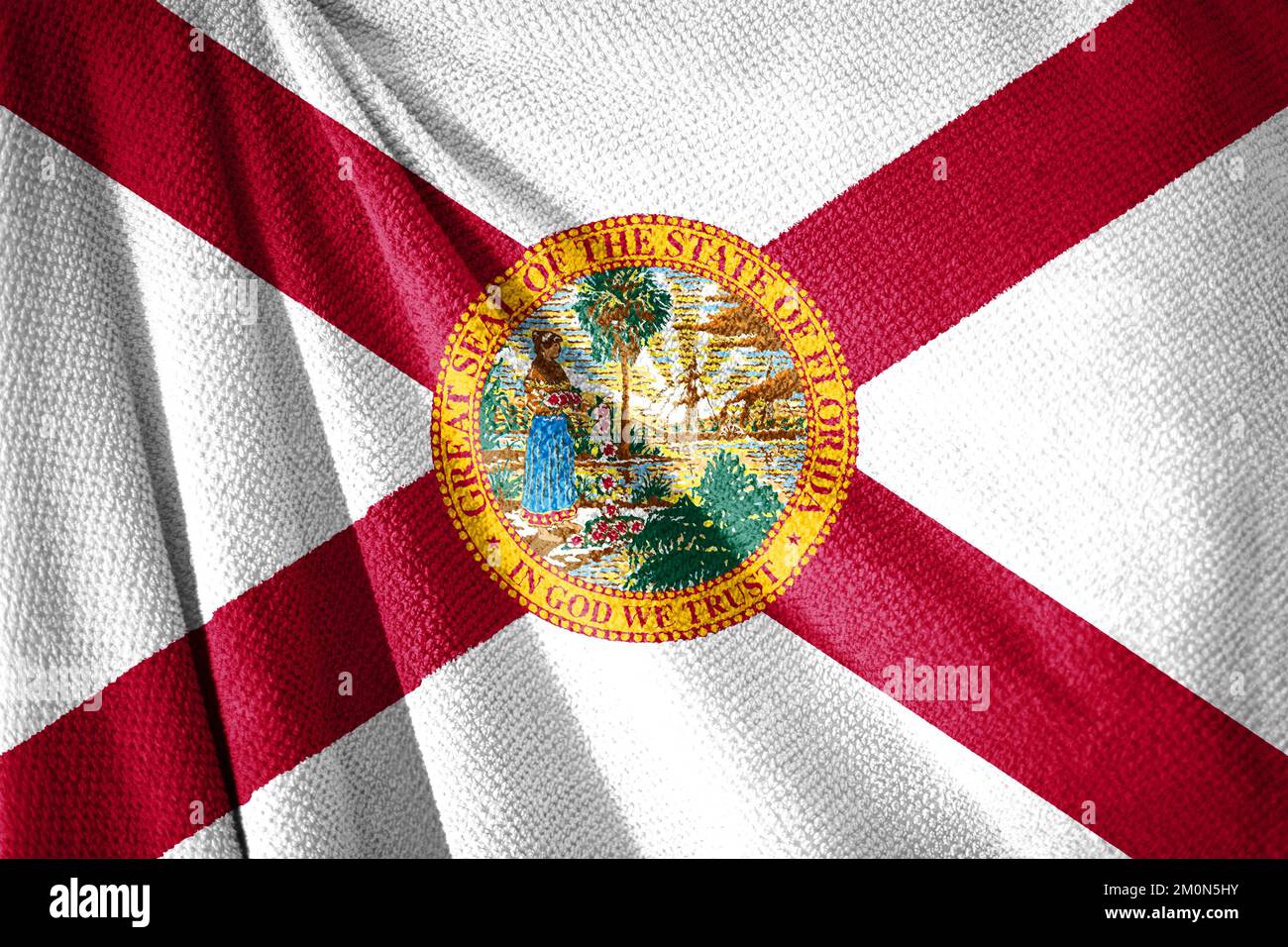 Florida state on towel surface illustration with, country symbol Stock ...
