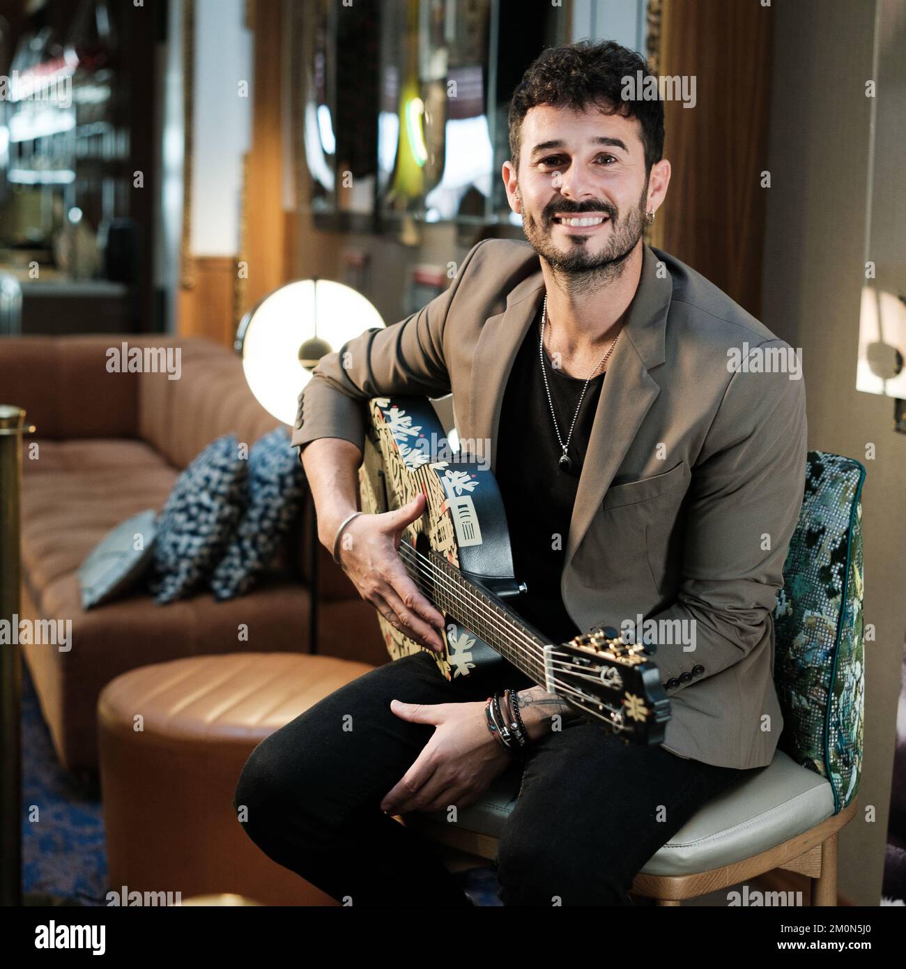 Singer Antonito Molina seen during the presentation of his new album ...