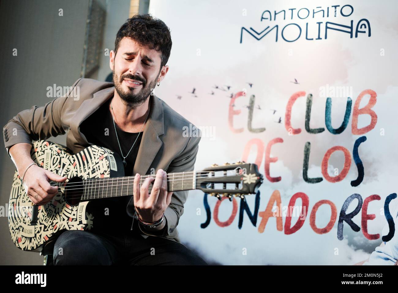 Singer Antonito Molina seen during the presentation of his new album ...