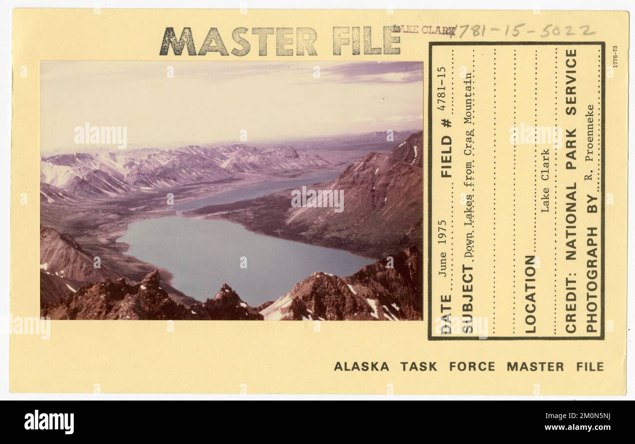 Down Lakes from Crag Mountain. Alaska Task Force Photographs Stock ...