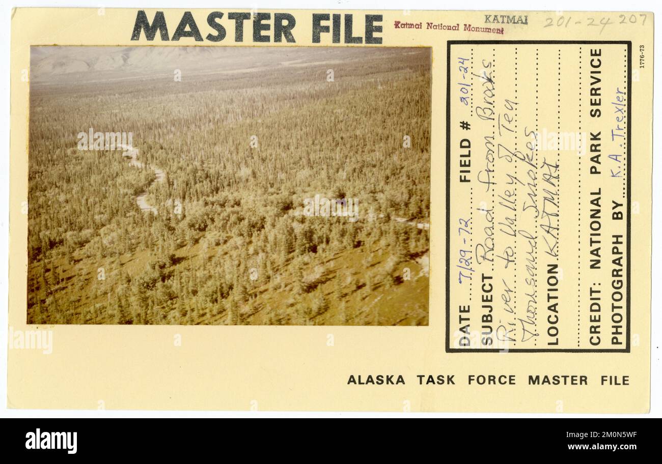 Road from Brooks River to Valley of Ten Thousand Smokes. Alaska Task ...