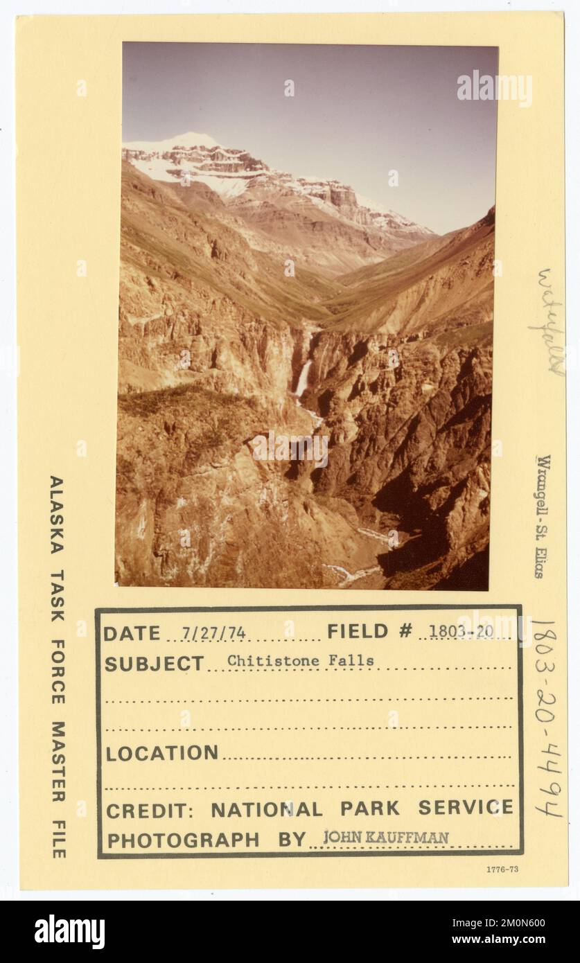 Chitistone Falls. Alaska Task Force Photographs Stock Photo - Alamy