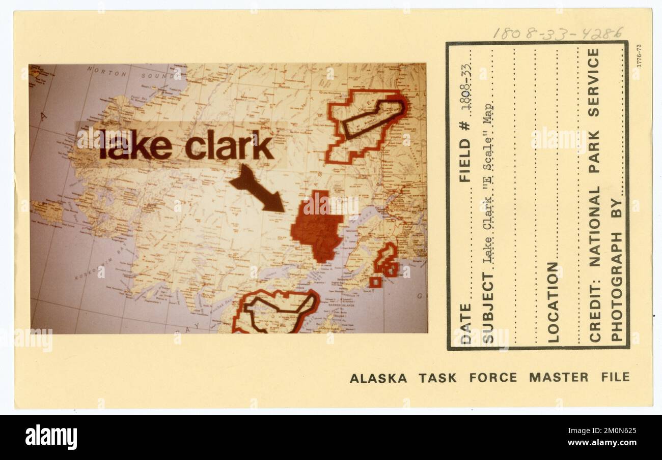Lake Clark "E" scale map. Alaska Task Force Photographs Stock Photo - Alamy