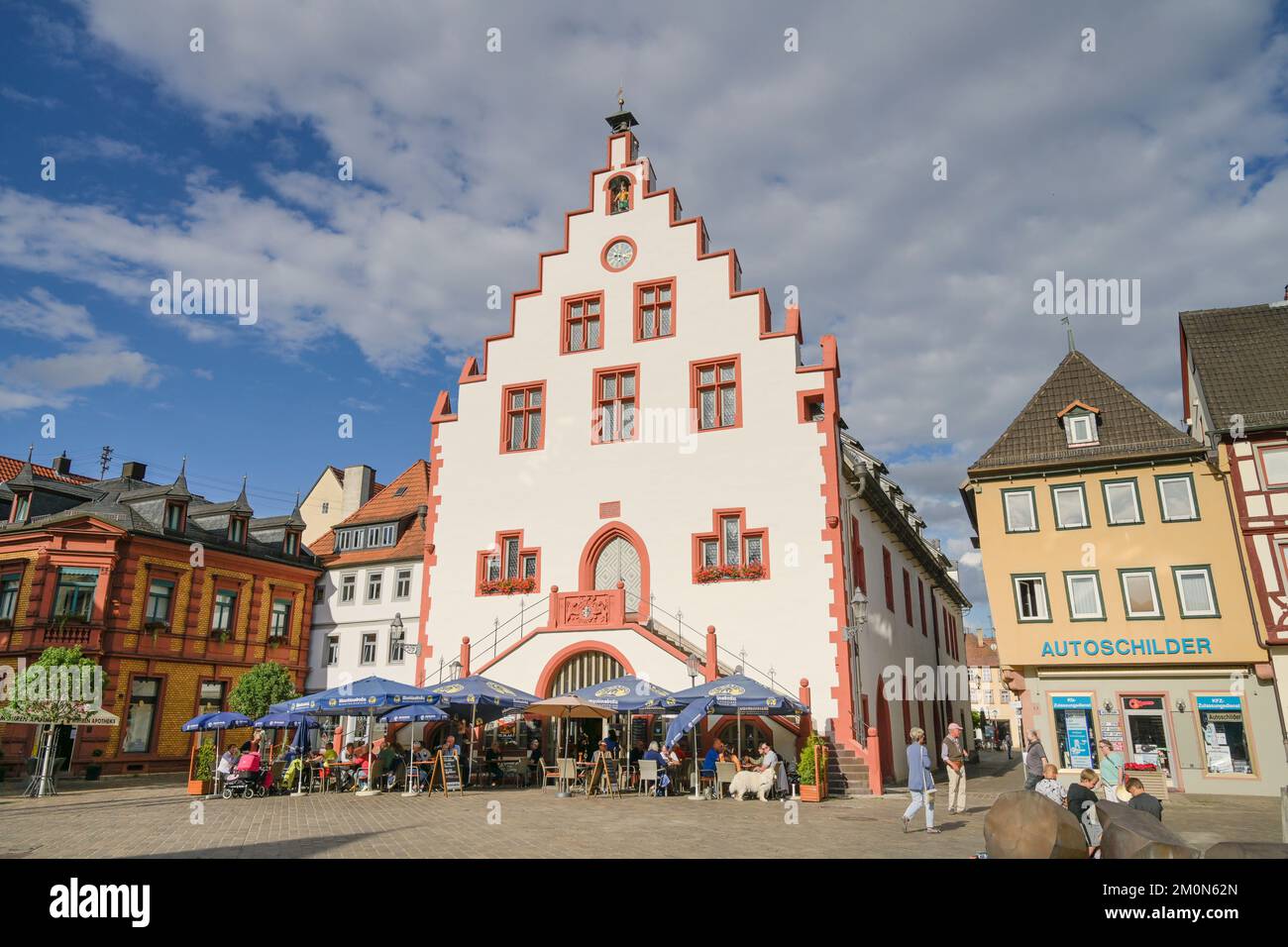 Historisches Rathaus, Marktplatz, Karlstadt, Bayern, Deutschland Stock ...