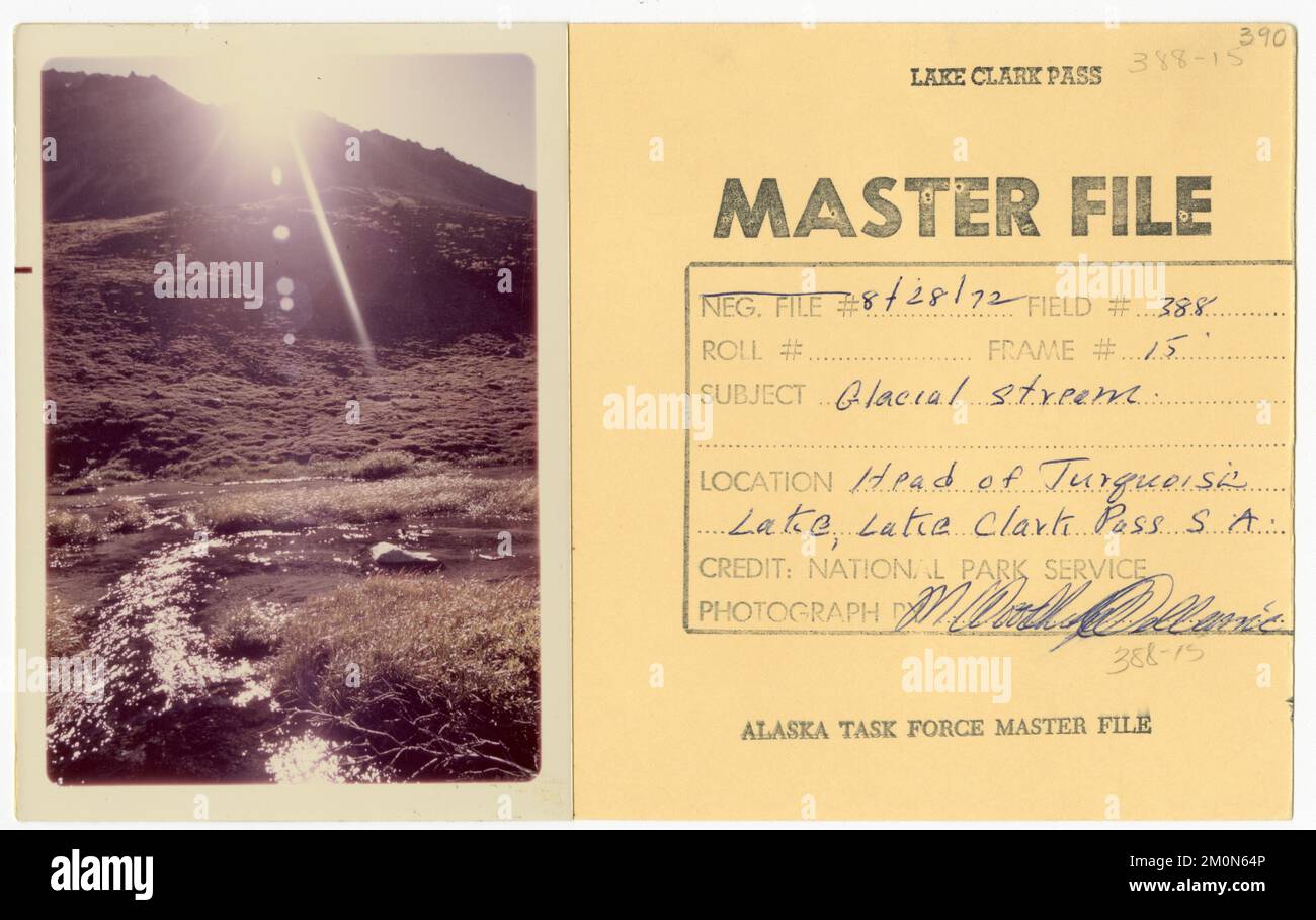 Glacial stream. Alaska Task Force Photographs Stock Photo - Alamy