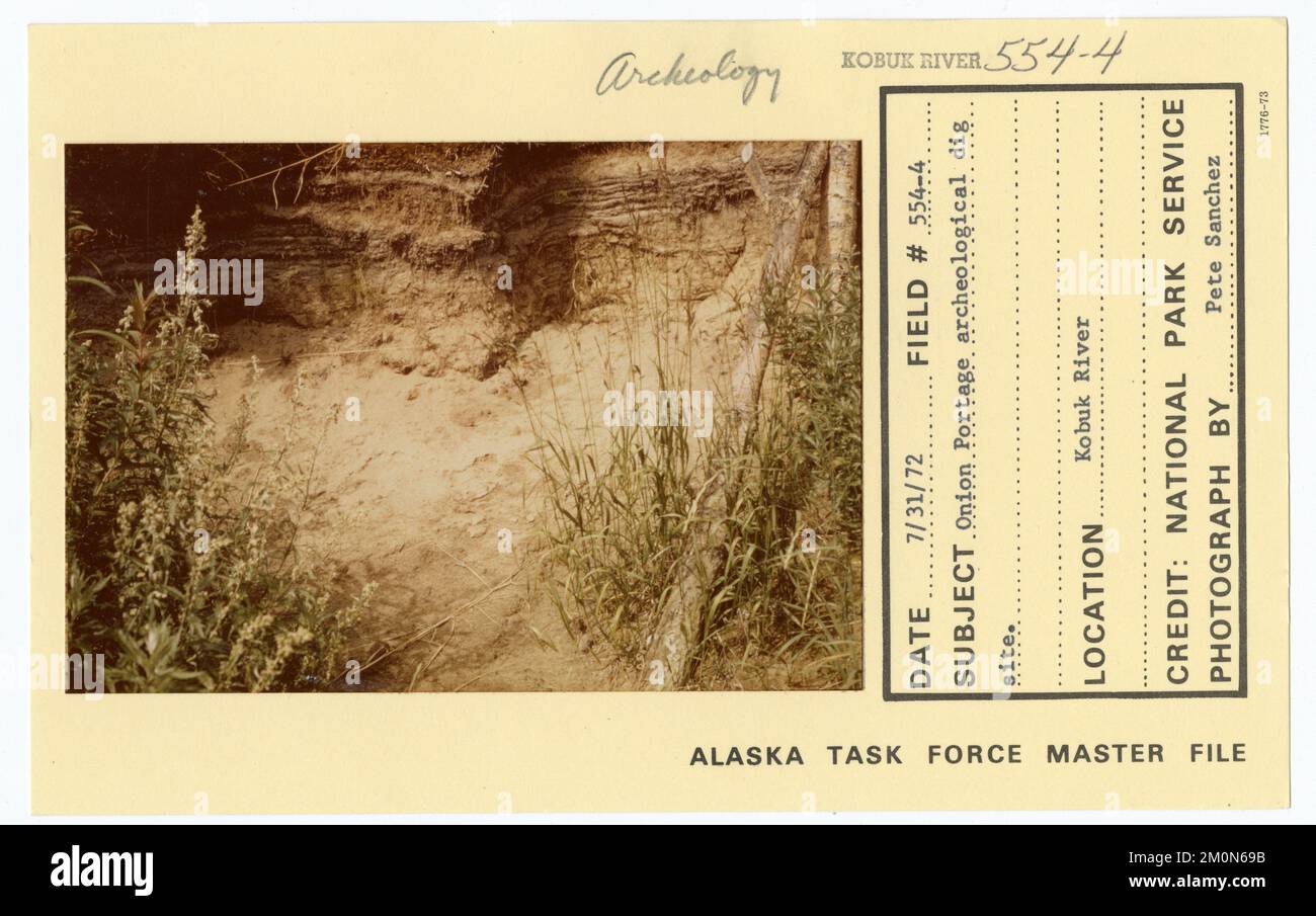Onion Portage archeological dig site. Alaska Task Force Photographs ...