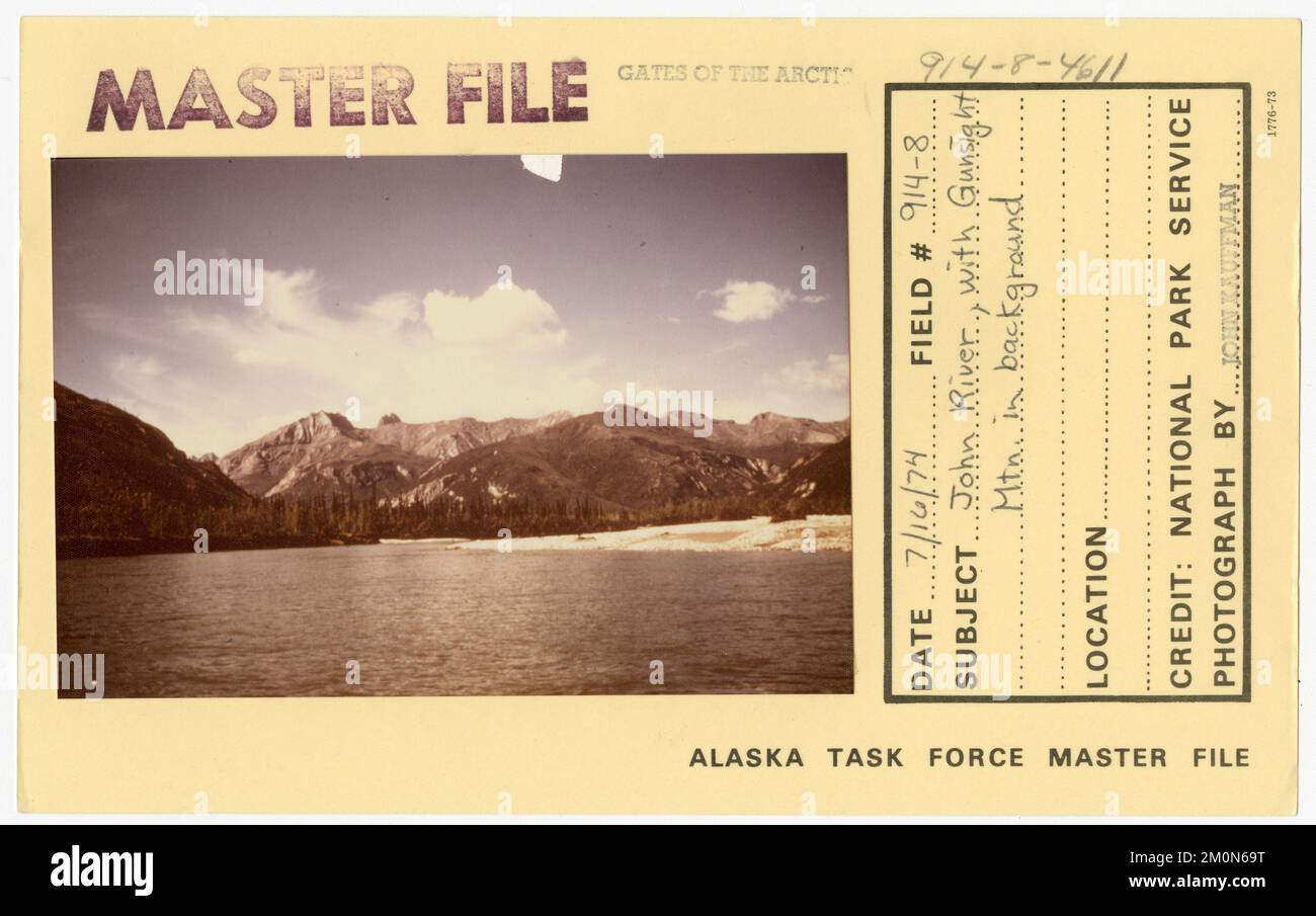 John River with Gunsight Mountain in background. Alaska Task Force ...