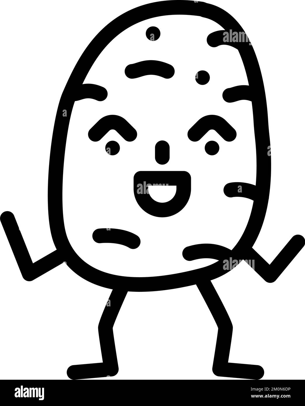 Potato vegetable comic character Black and White Stock Photos & Images ...