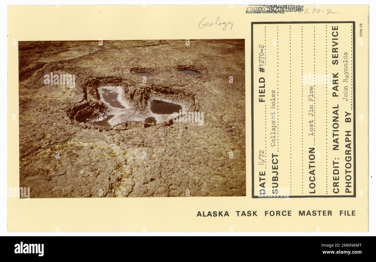 Collapsed holes. Alaska Task Force Photographs Stock Photo - Alamy