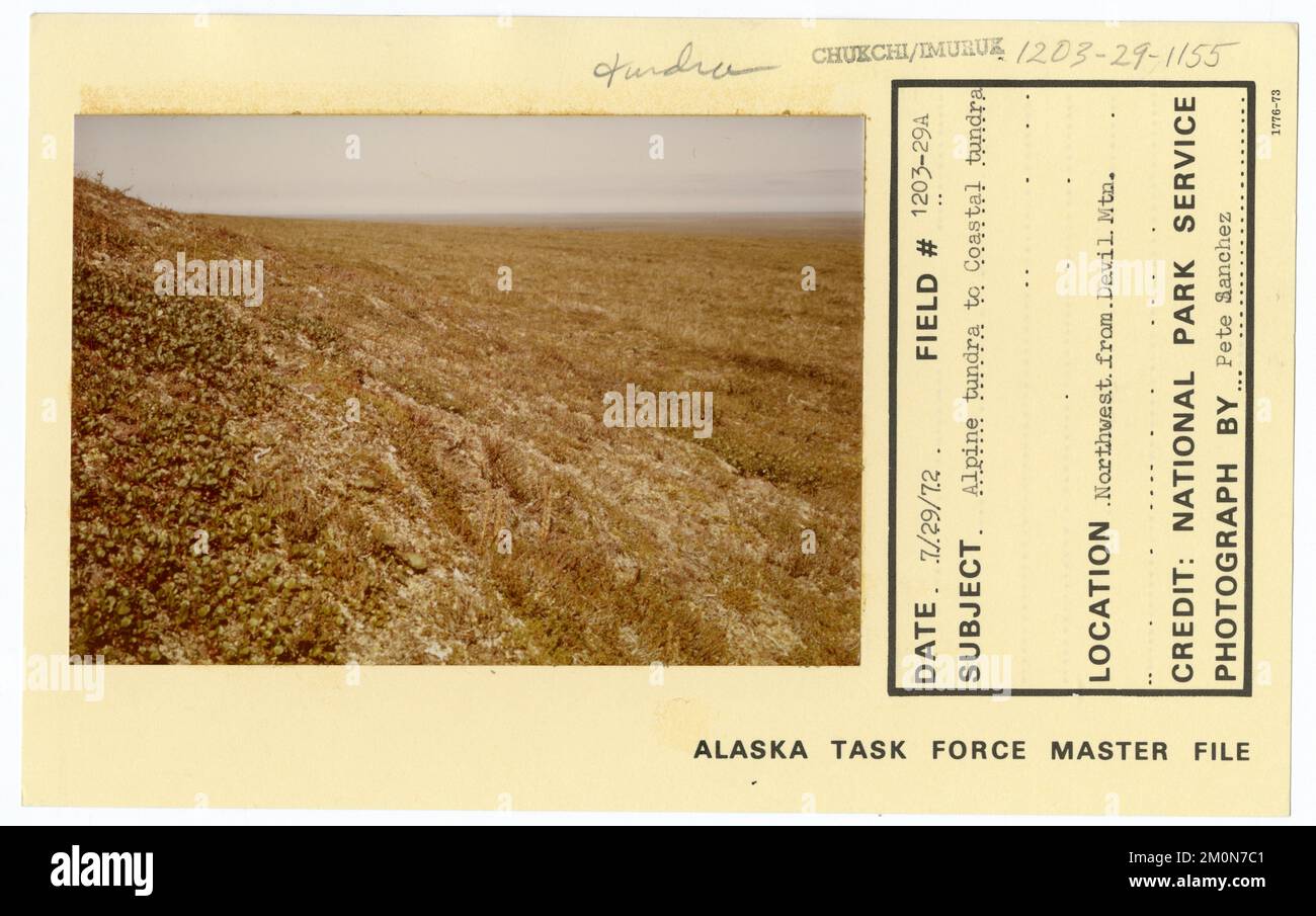 Alpine tundra to coastal tundra. Alaska Task Force Photographs Stock ...
