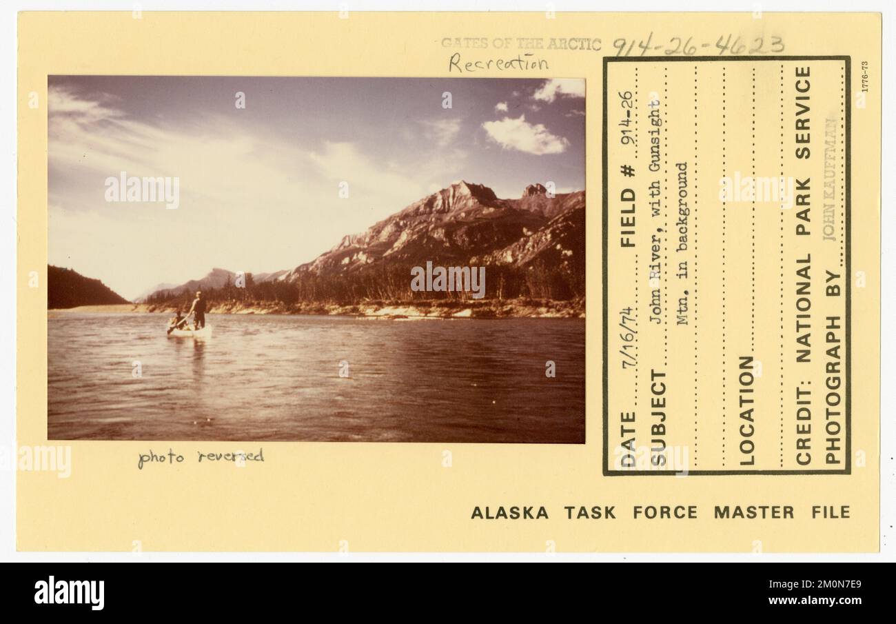 John River, with Gunsight Mountain in background. Alaska Task Force ...