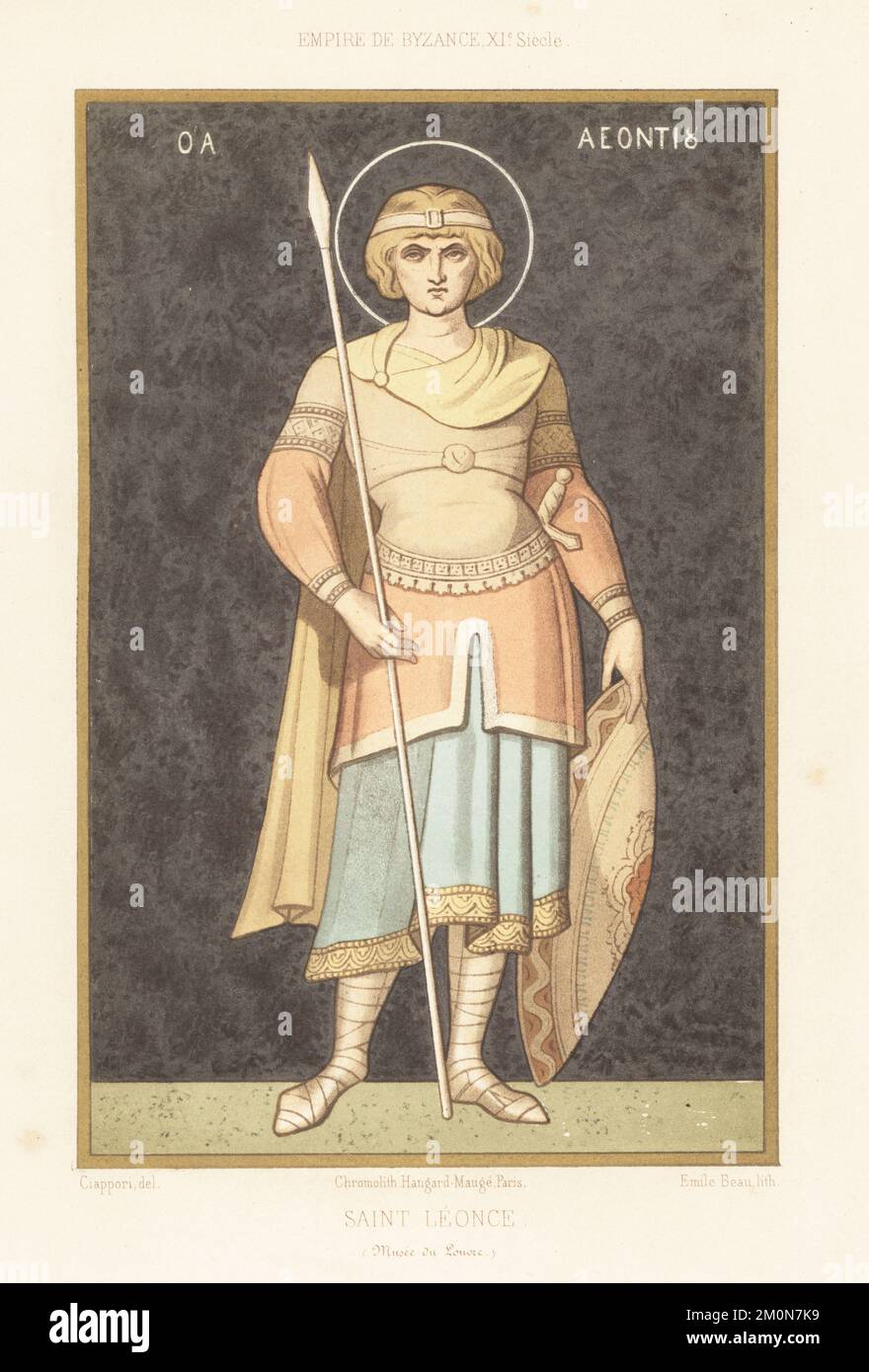 Saint Leonce of Tripoli, Phoenician soldier and martyr, 4th century. In ...