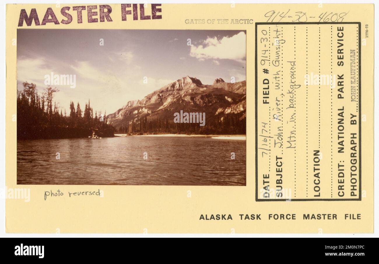 John River with Gunsight Mountain in background. Alaska Task Force ...