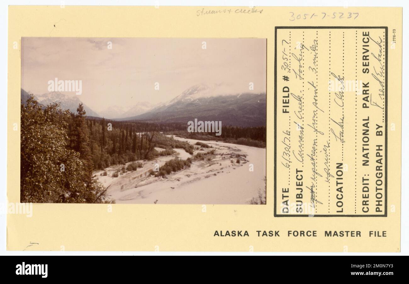 Currant Creek - looking upstream from point 3 miles upriver. Alaska ...
