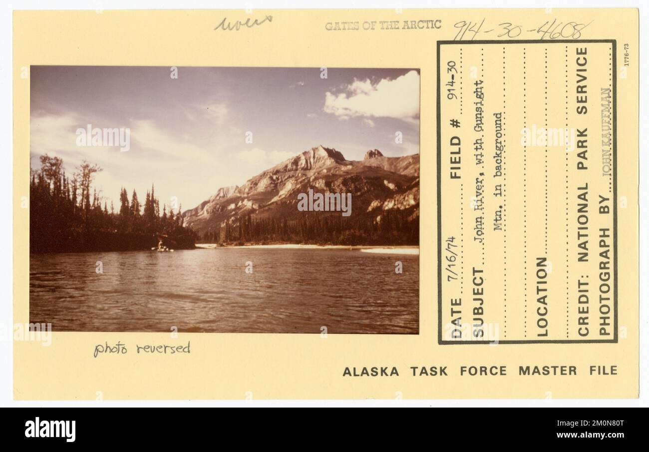 John River, with Gunsight Mountain in background. Alaska Task Force ...