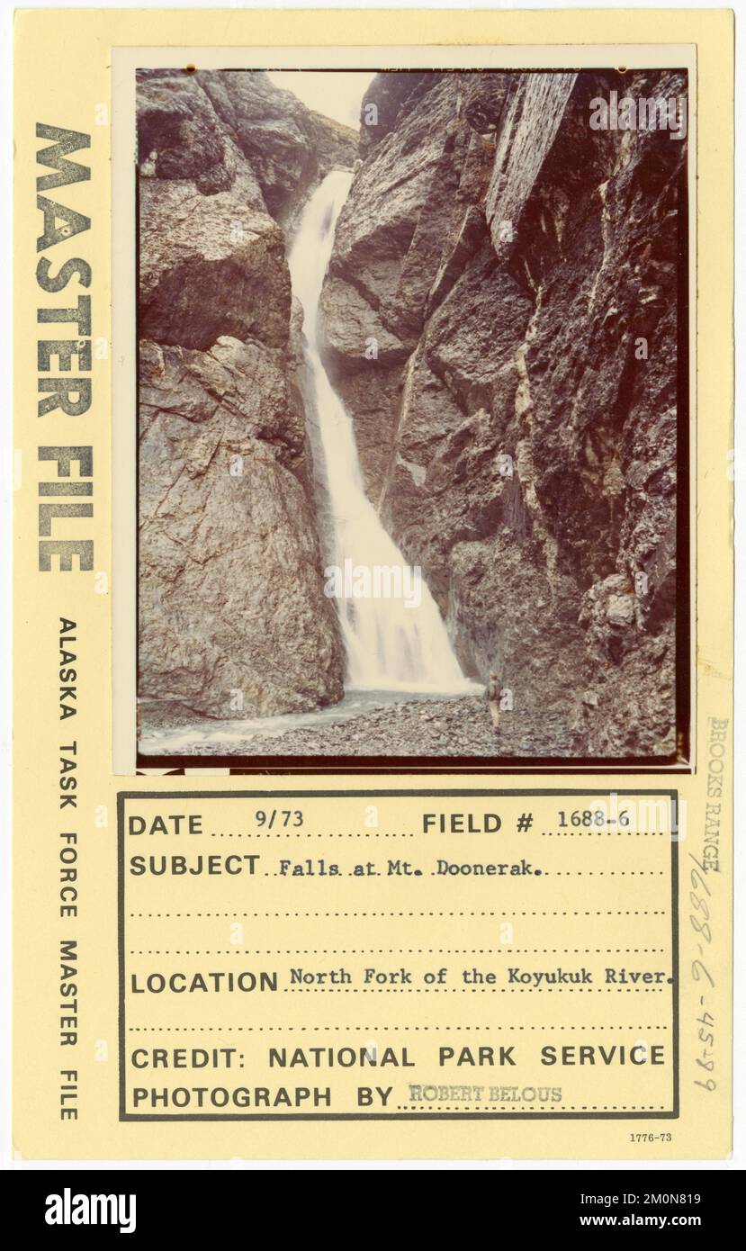 Falls at Mount Doonerak. Alaska Task Force Photographs Stock Photo - Alamy
