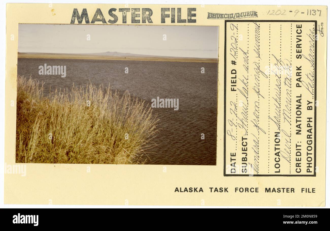 Thaw lake and tundra from pingo summit. Alaska Task Force Photographs ...