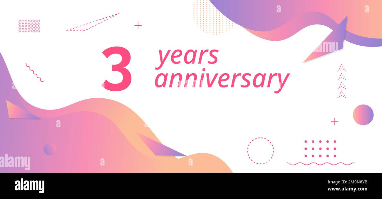 3th anniversary logo, birthday celebration Stock Vector Image & Art - Alamy