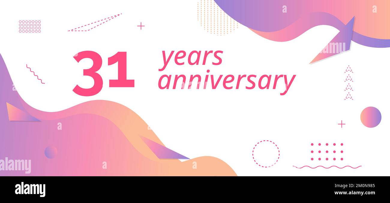 31th anniversary logo, birthday celebration Stock Vector Image & Art ...