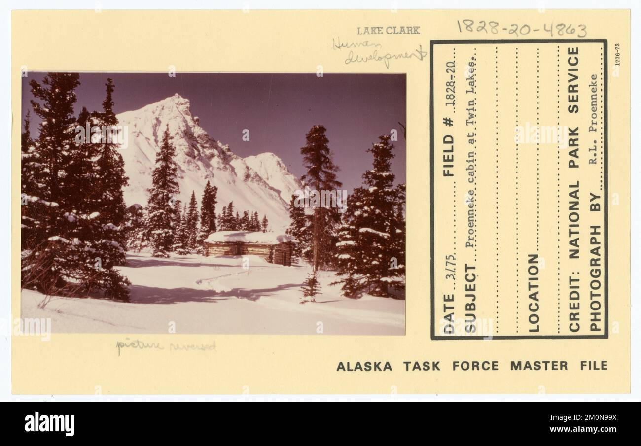 Proenneke cabin at Twin Lakes. Alaska Task Force Photographs Stock ...