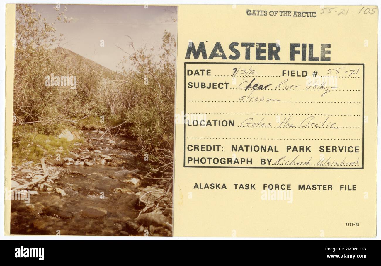 Clear River Valley stream. Alaska Task Force Photographs Stock Photo ...