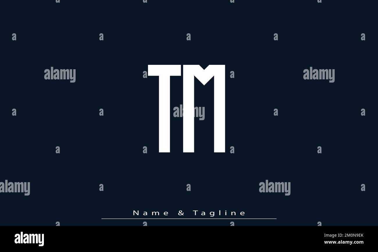 Alphabet letters Initials Monogram logo TM , MT Stock Vector Image ...