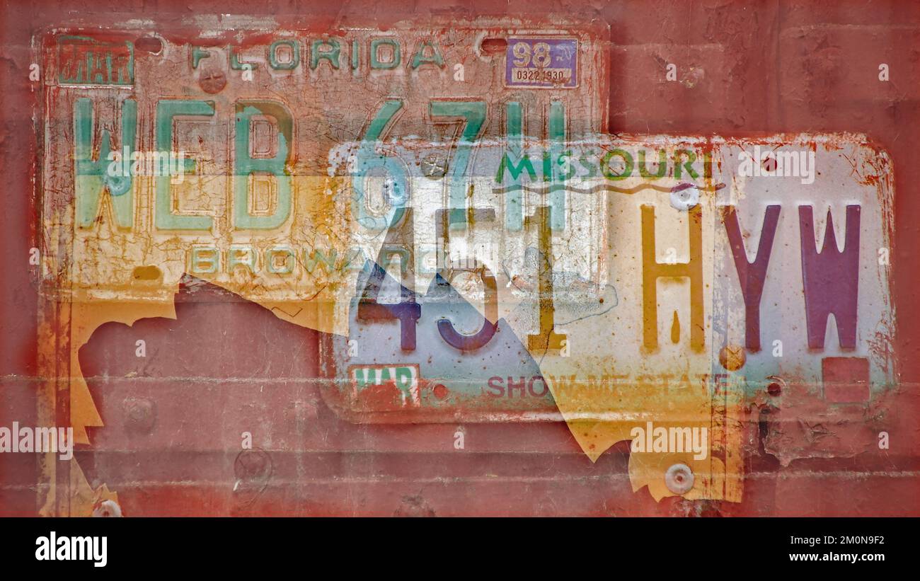 Abstract photoart a photograph of multiple exposed images of enameled ...