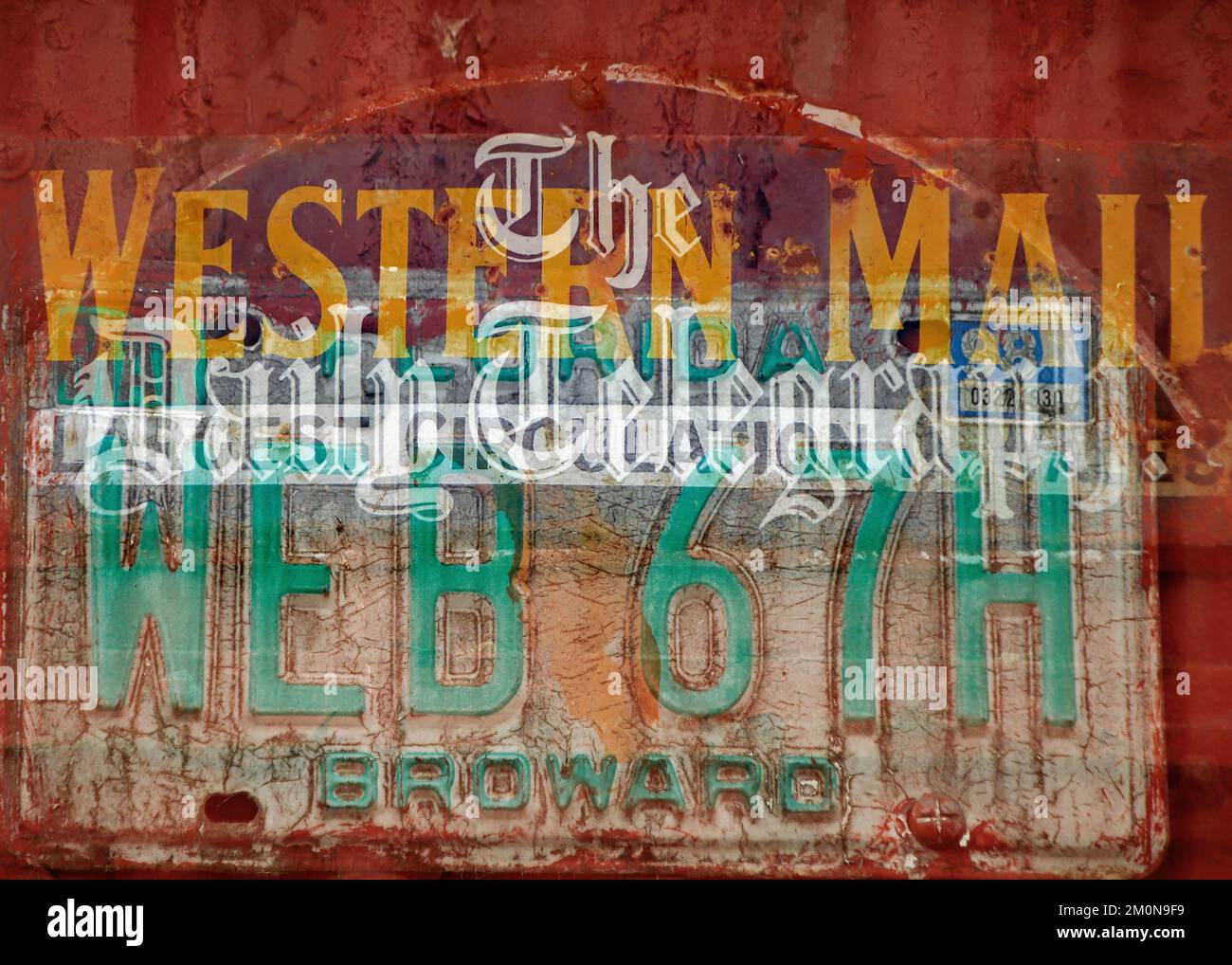 Abstract photoart a photograph of multiple exposed images of enameled ...