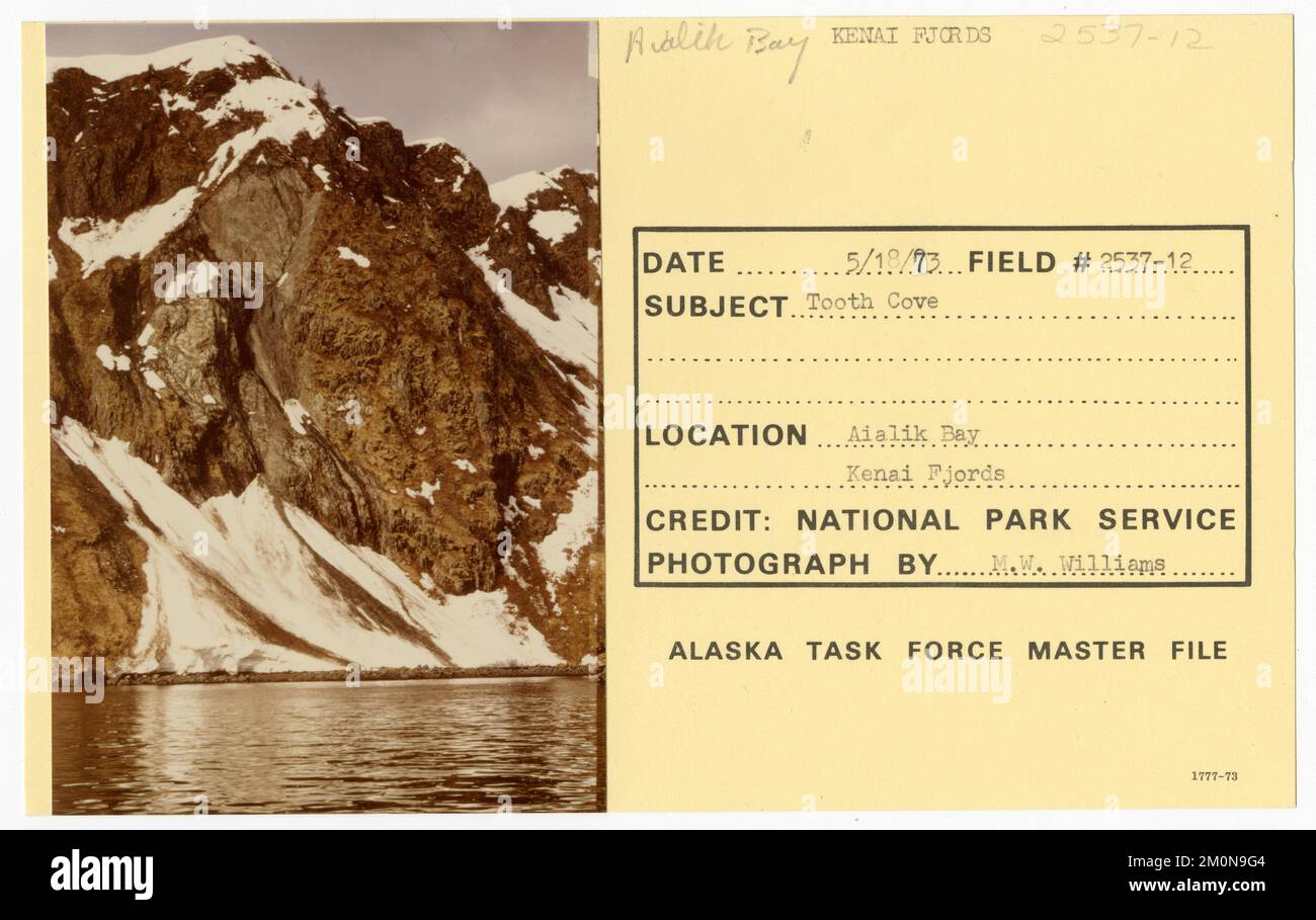 Tooth Cove. Alaska Task Force Photographs Stock Photo - Alamy
