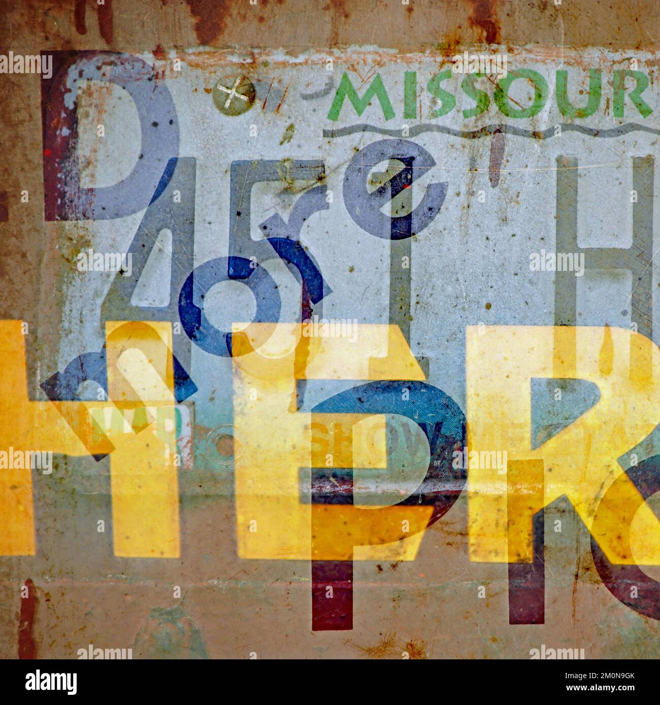 Abstract photoart a photograph of multiple exposed images of enameled ...