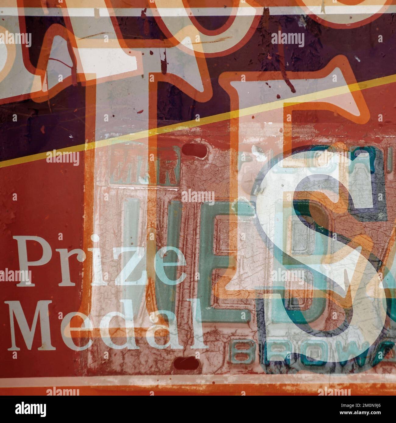 Abstract photoart a photograph of multiple exposed images of enameled ...