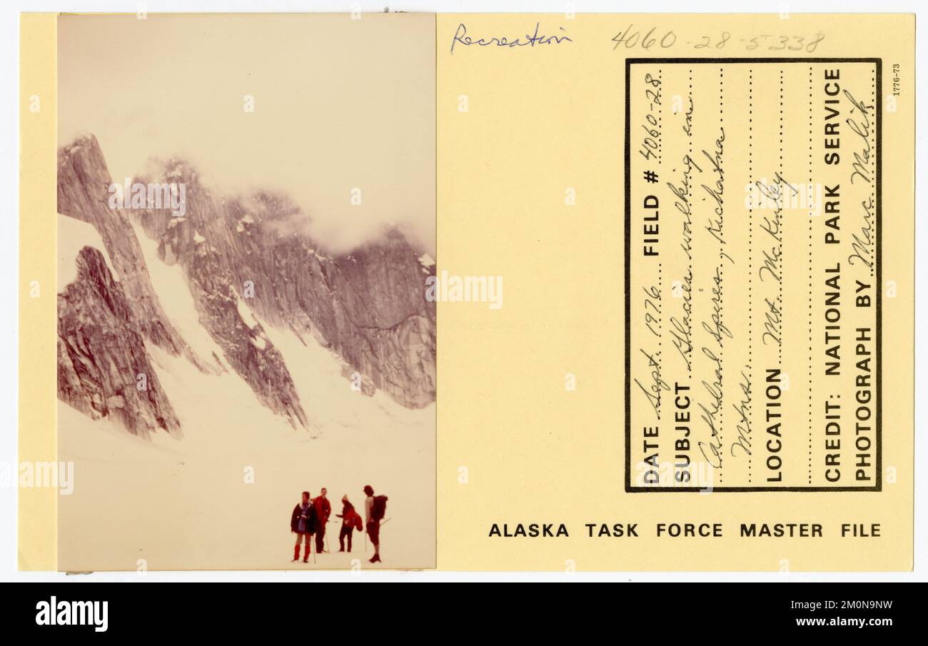 Glacier walking in Cathedral Spires, Kichatna Mountains. Alaska Task ...