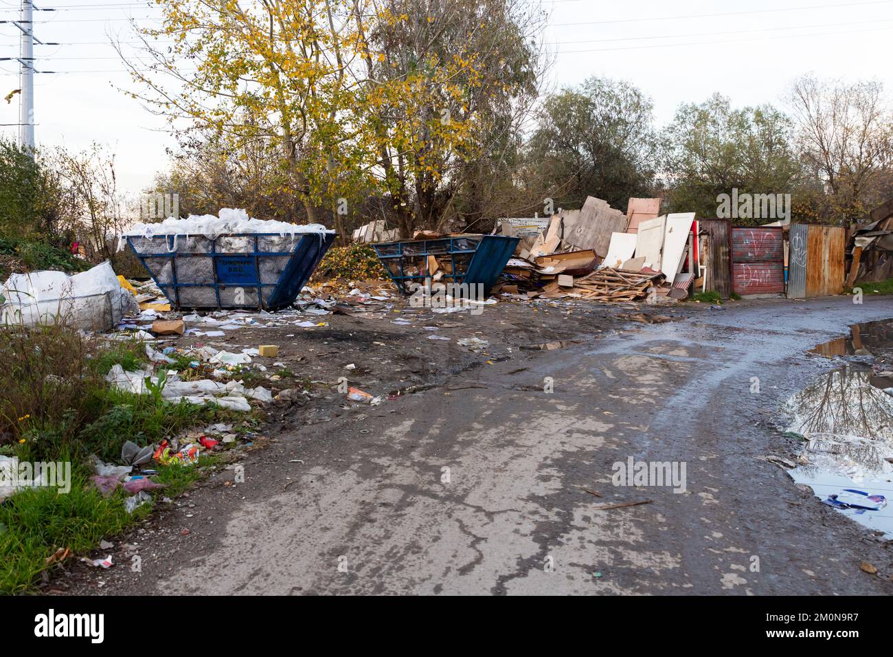 Belgrade, Serbia - November 17, 2022: Garbage and trash at Landfill ...