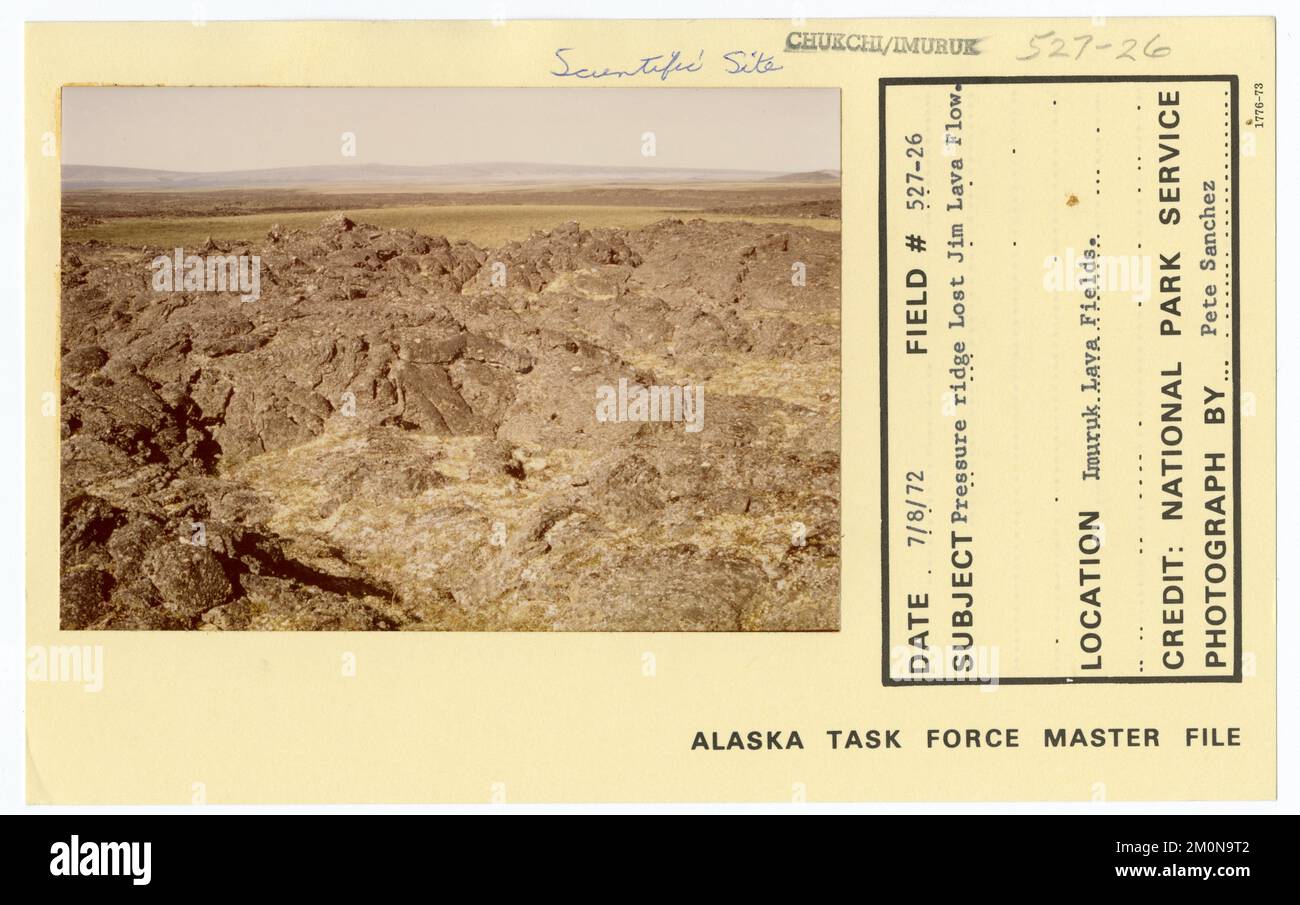 Pressure ridge Lost Jim Lava Flow. Alaska Task Force Photographs Stock ...